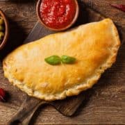 Calzone With Ground Beef And Chunky Marinara