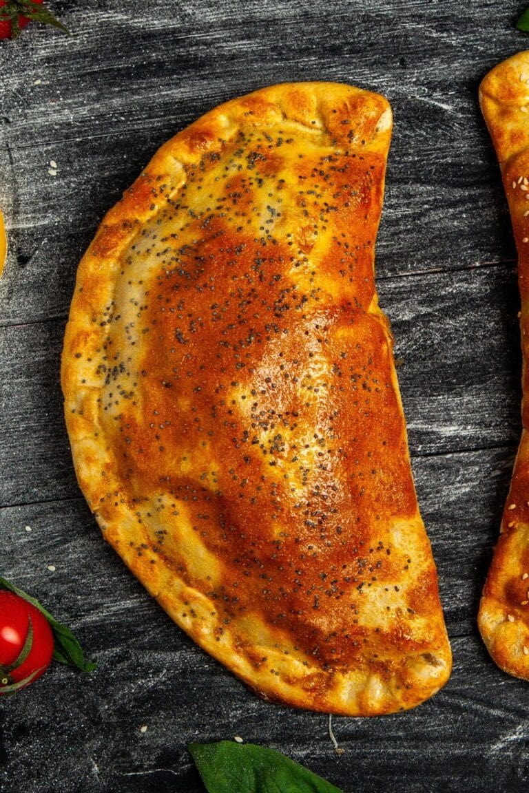 Calzone With Ground Beef And Chunky Marinara