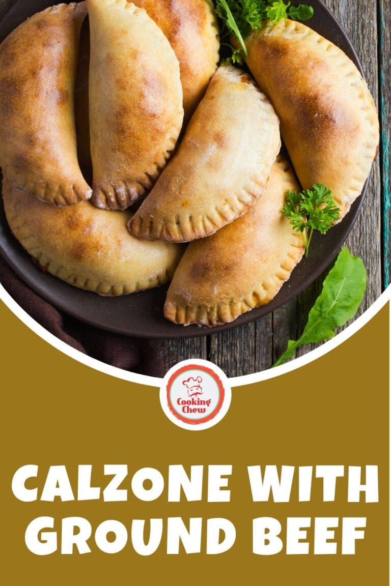 Calzone With Ground Beef And Chunky Marinara