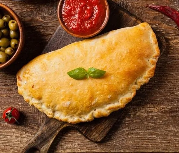 Calzone With Ground Beef And Chunky Marinara