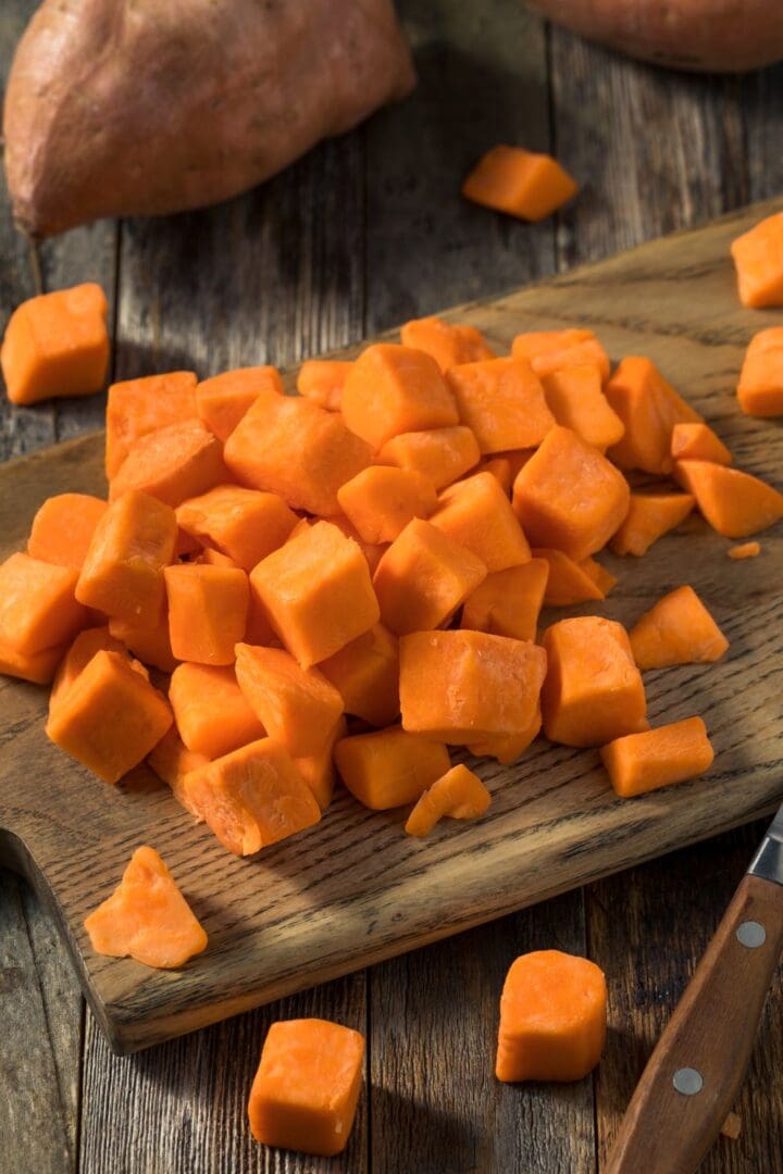How to cut sweet potatoes (Dice, Slice and Julienne)