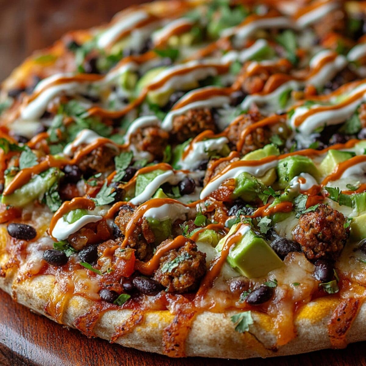 Tantalizing Taco Pizza with Ground Beef!