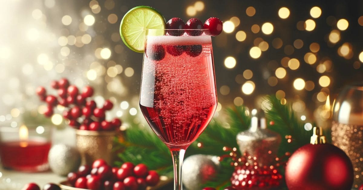 Sparkling vodka cranberry cocktail (The best recipe in the bunch!)