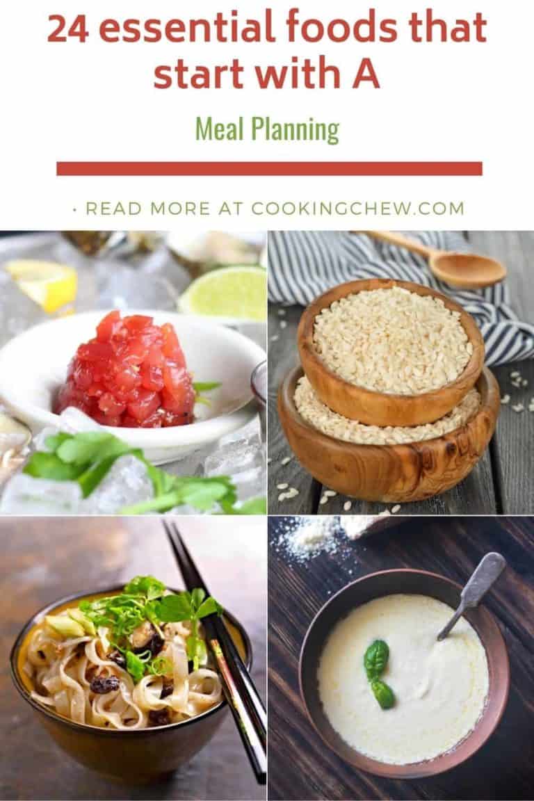 24 essential foods that start with A