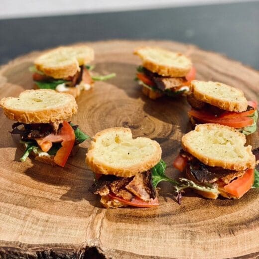 The BEST Mini-BLT Baguette Sandwiches