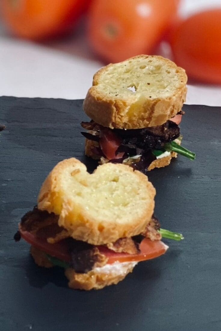 The BEST Mini-BLT Baguette Sandwiches