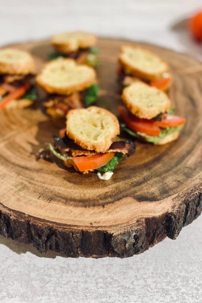 The BEST Mini-BLT Baguette Sandwiches