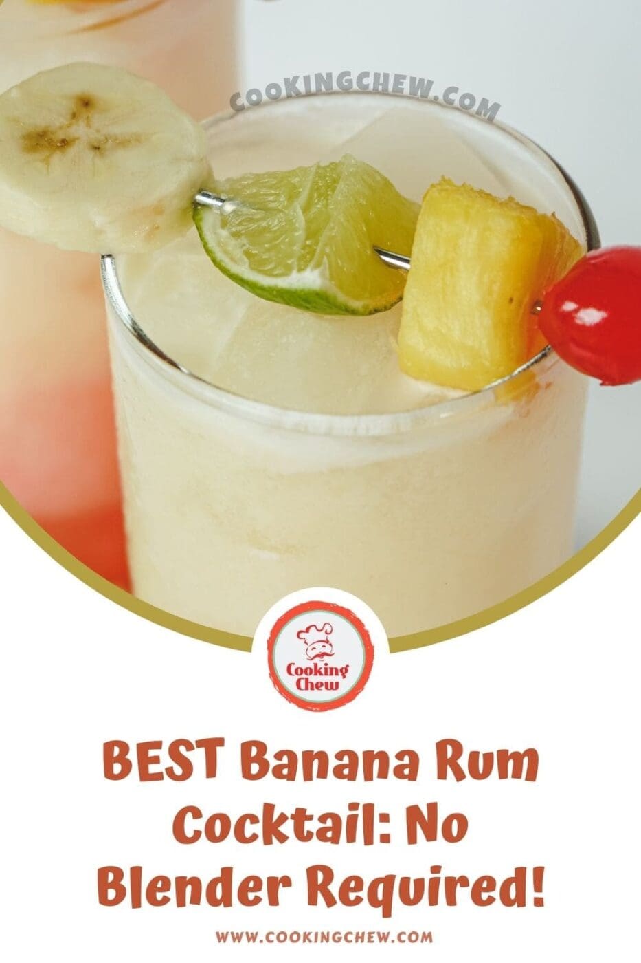 BEST Banana Rum Cocktail: No Blender Required