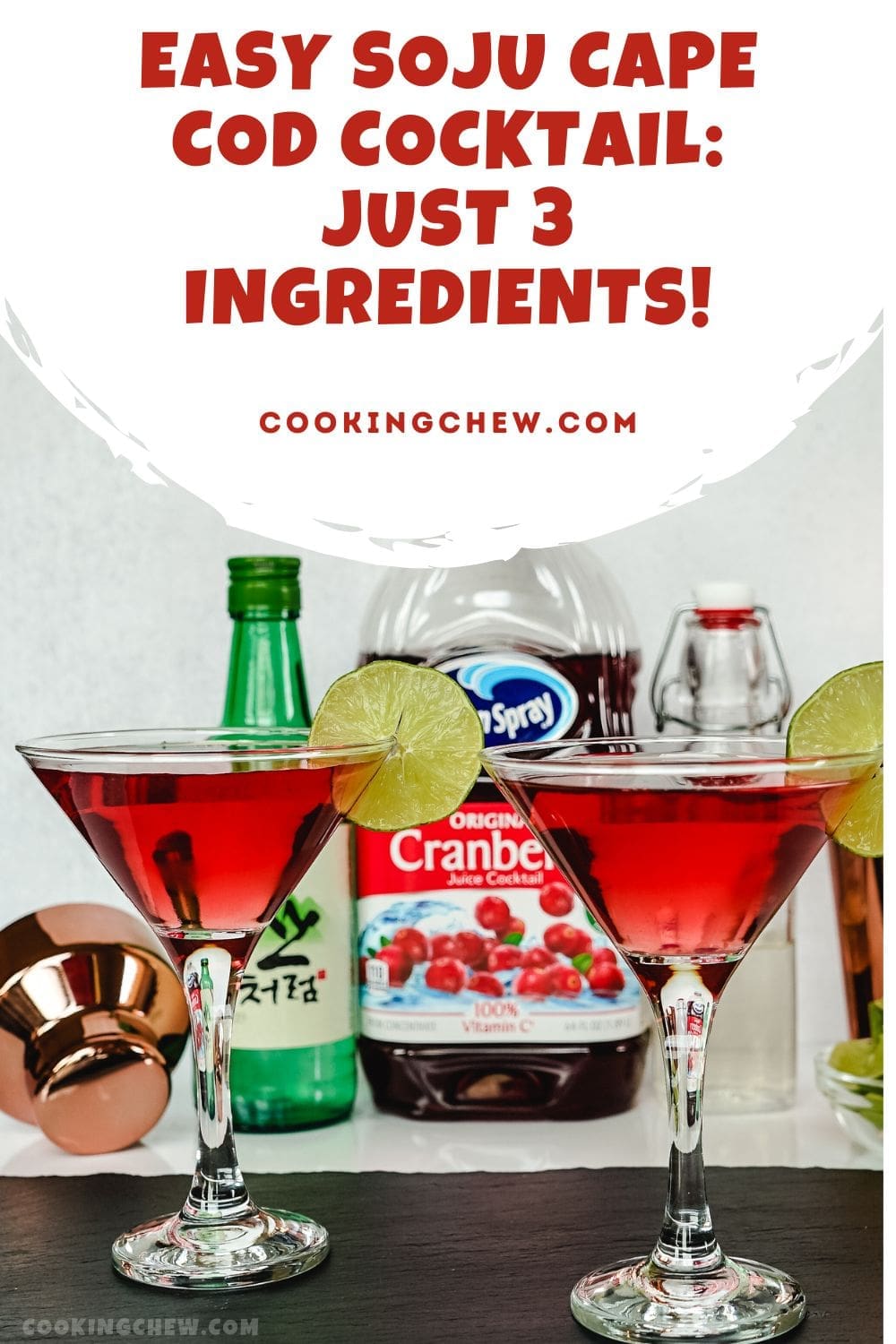 Easy Soju Cape Cod Cocktail: Just 3 Ingredients!
