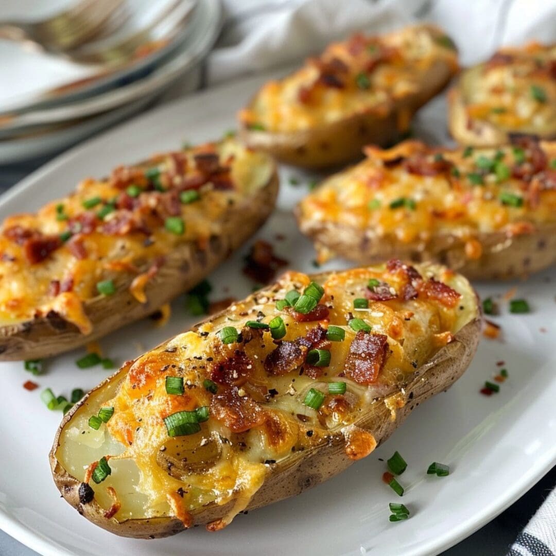 Loaded Twice Baked Fingerling Potatoes - Cooking Chew