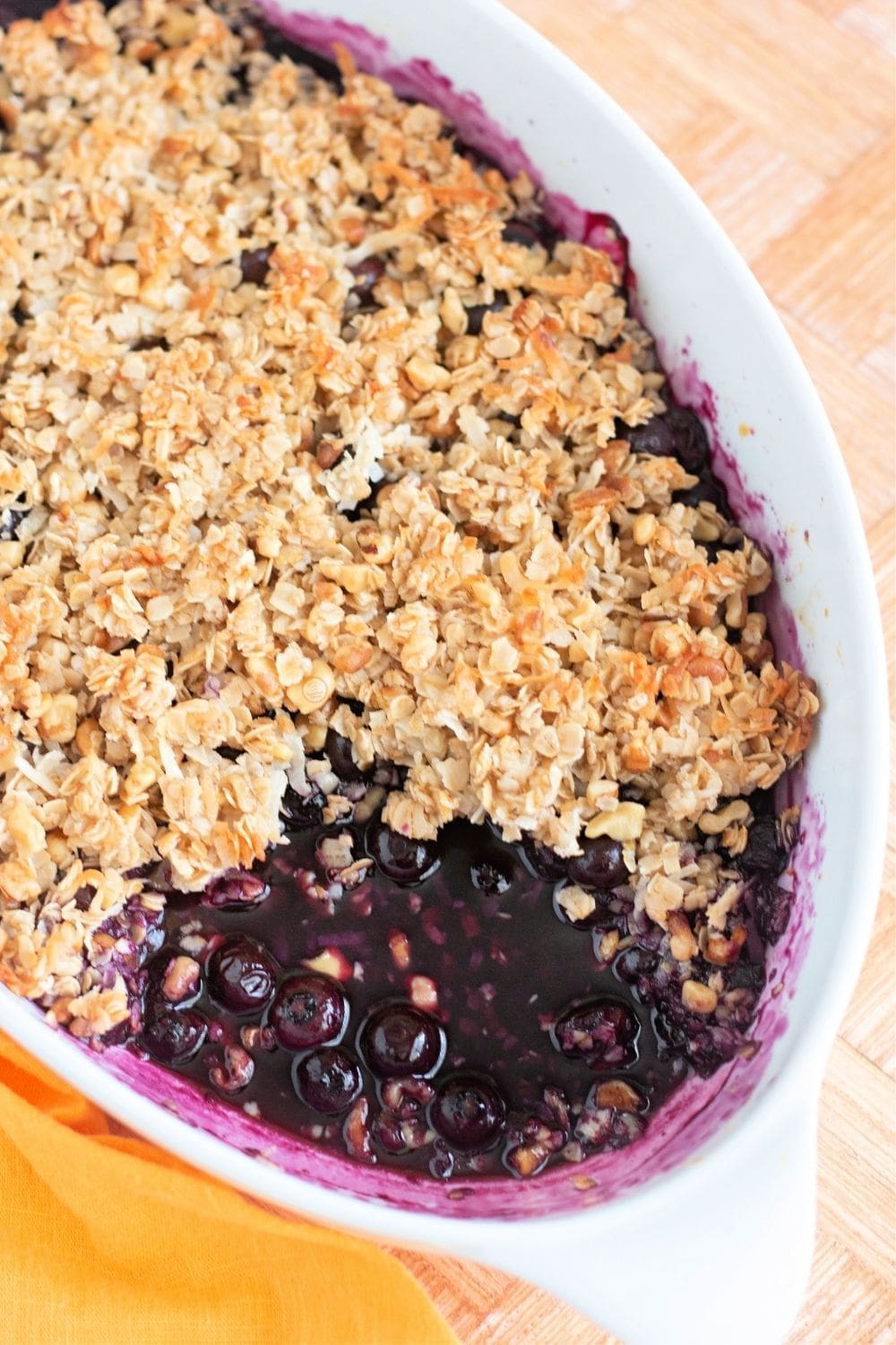 Easy Vegan Blueberry Crisp - Healthy & Delicious Dessert