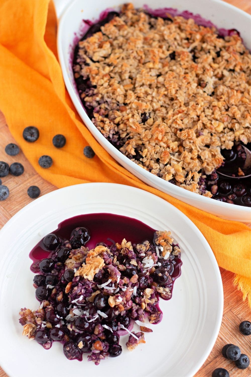 Easy Vegan Blueberry Crisp - Healthy & Delicious Dessert