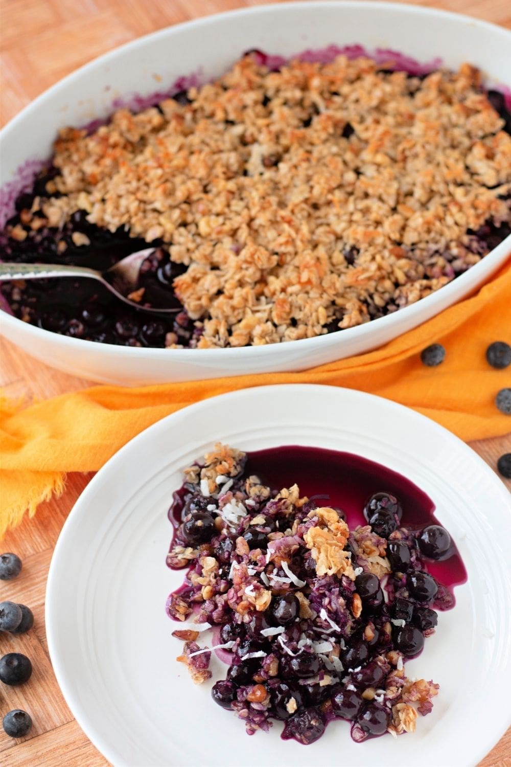 Easy Vegan Blueberry Crisp - Healthy & Delicious Dessert