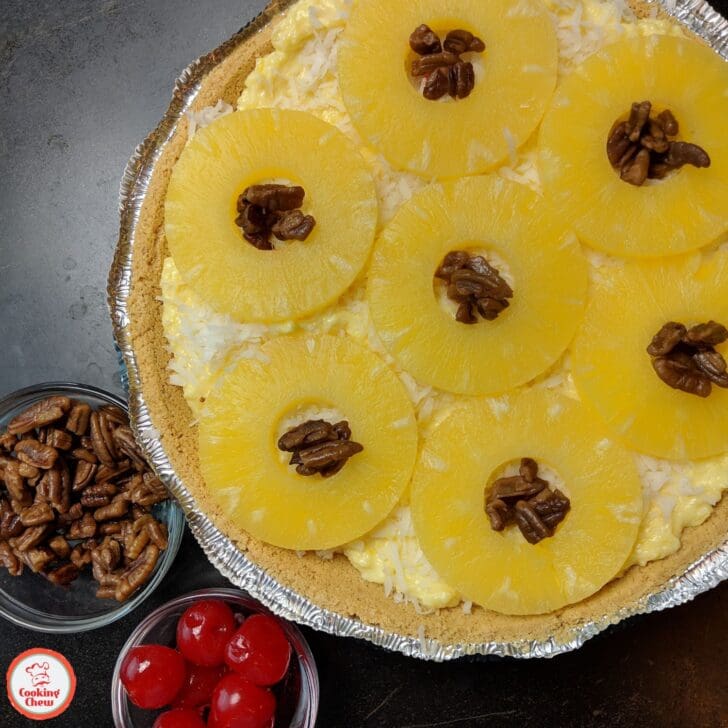 Tropical Fruit Potluck No Bake Pie | Easy No-Bake Dessert