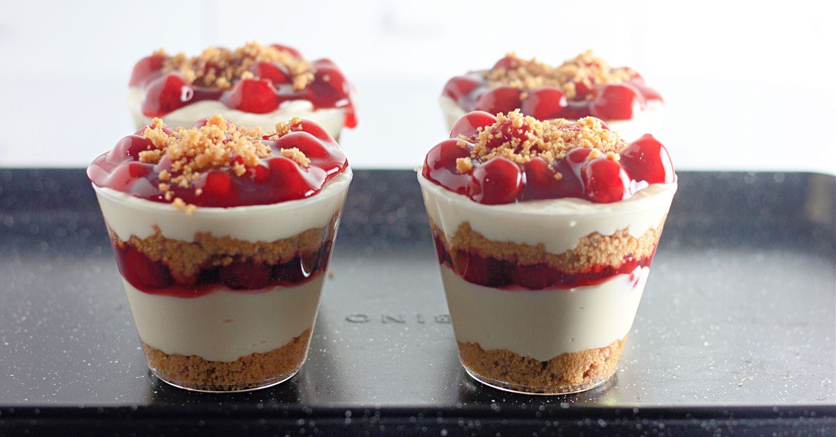 Cherry Cheesecake Cups Recipe | Easy No-Bake Mini Cheesecakes