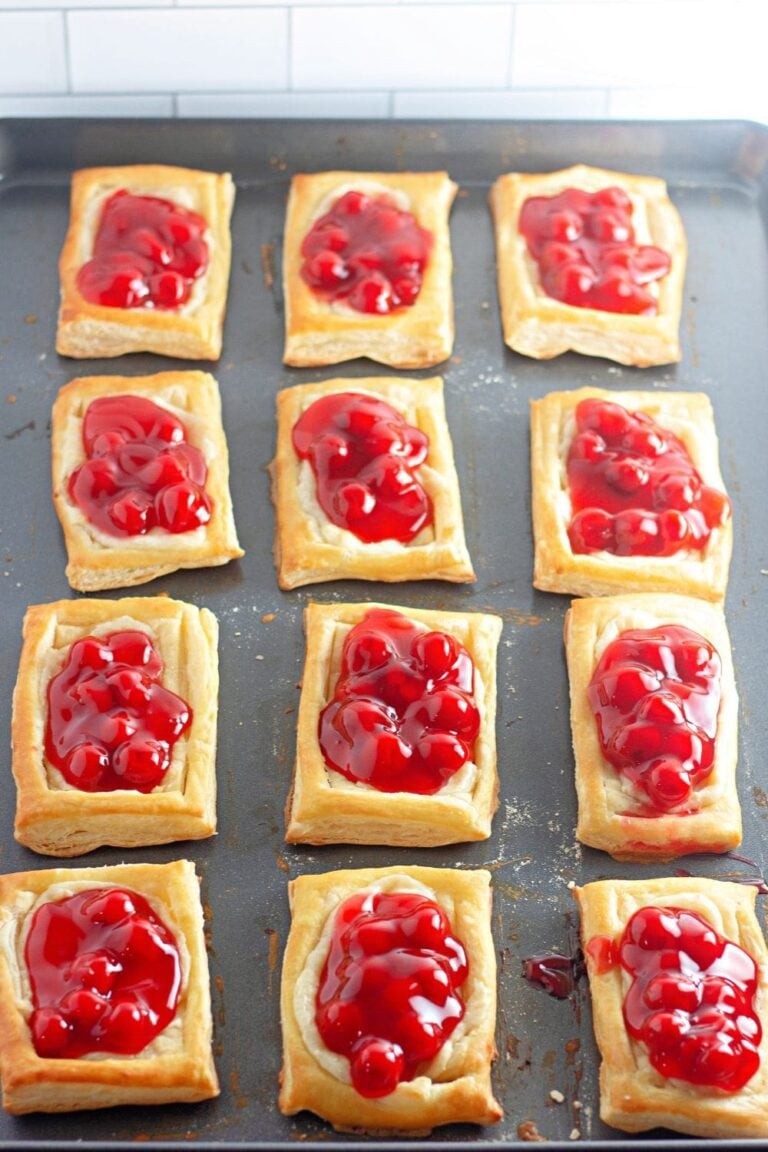 Cherry Danishes Recipe – Easy Puff Pastry with Cream Cheese & Cherries