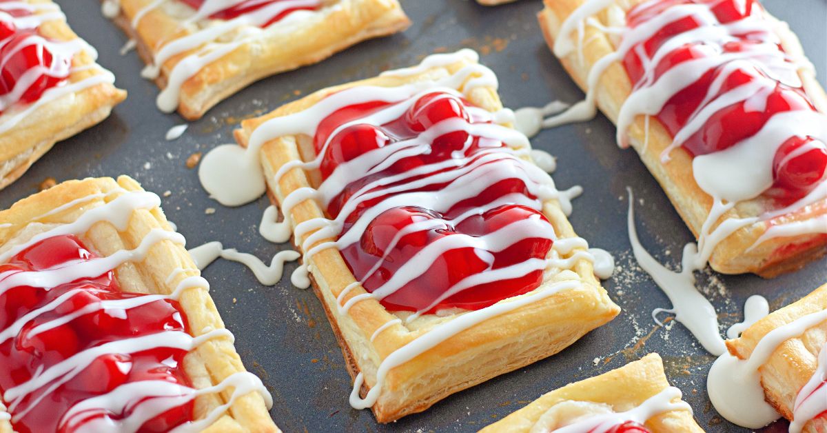 Cherry Danishes Recipe – Easy Puff Pastry with Cream Cheese & Cherries