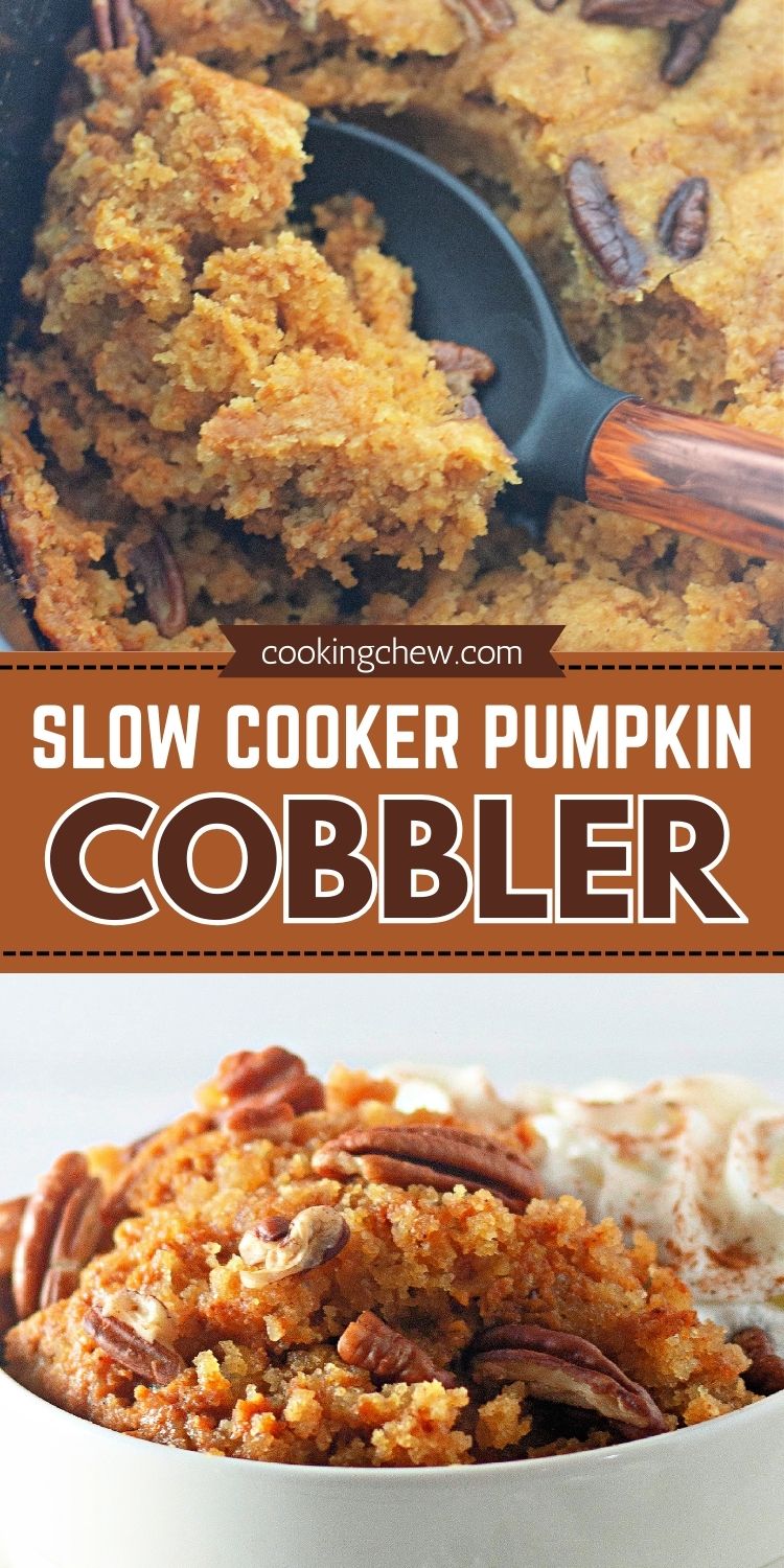 Crockpot Pumpkin Cobbler – Easy Slow Cooker Dessert