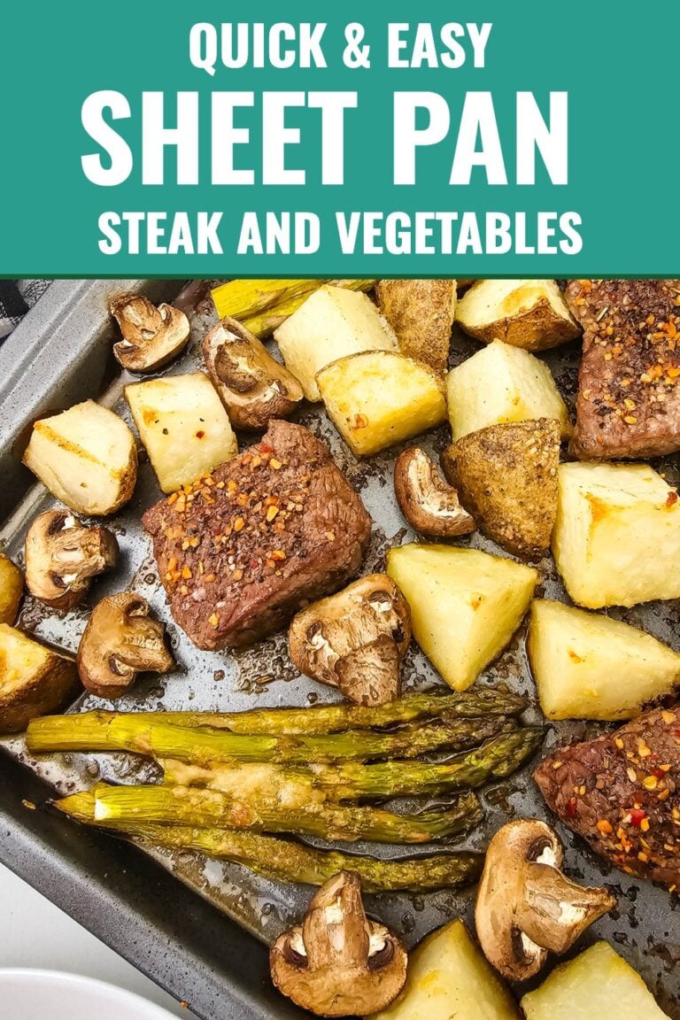 Sheet Pan Steak and Vegetables | One Pan Sirloin and Roasted Veggies