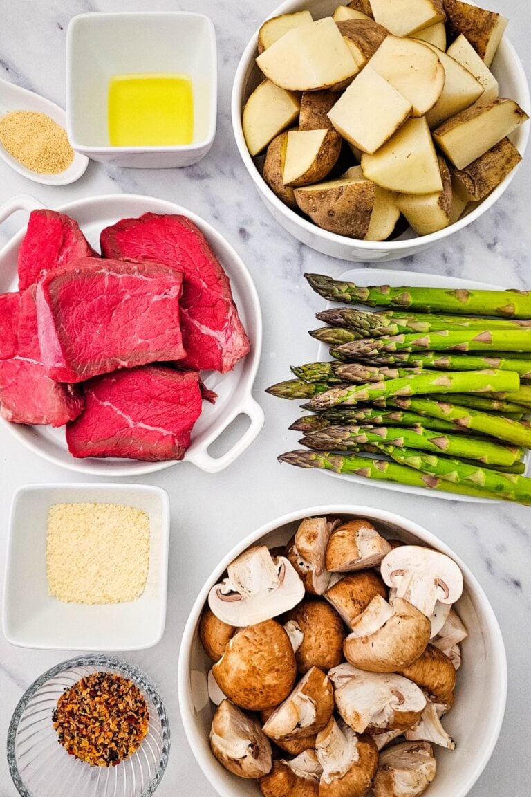 Sheet Pan Steak and Vegetables | One Pan Sirloin and Roasted Veggies